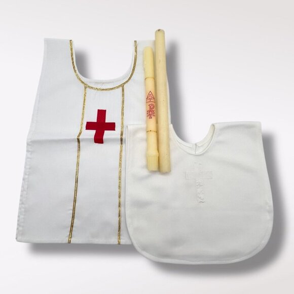 unbranded | Other | Vintage Catholic Baptism Candle Outfit Set Infant ...